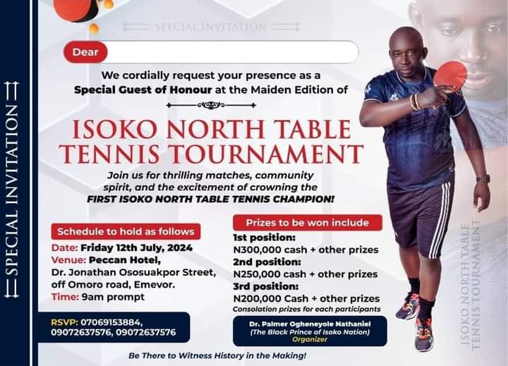 Isoko North Table Tennis Tournament Climaxes July 12 | The Street ...